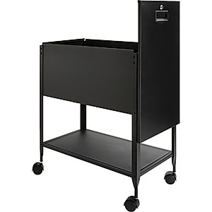 Lorell Standard Lock Mobile File Black 28.35" x 16.54" x 6.50"