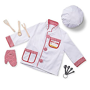 Melissa & Doug Chef Role Play Costume Set With Accessories - Pretend Chef Outfit For Kids Ages 3+