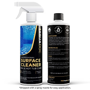 MAV AquaDoc Spa Cleaner & Hot Tub Cleaner Spray - Best Spa Surface Cleaner for Hot Tubs, Jacuzzi Cleaner & Hot Tub Surface Cleaner for Spa That Works as a Jacuzzi Cleaner & Tub Cleaner 16oz