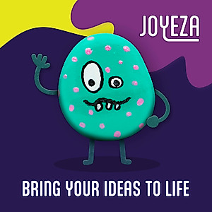 JOYEZA Rock Painting Kit Glow in The Dark, Arts and Crafts for Girls and Boys Age 6+, 12 Painting Rocks for Kids, Waterproof Paints, Kids Activities Age 6 7 8 9 10, Tween Gift Art Set