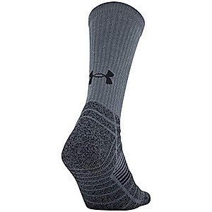 Under Armour Adult Elevated Performance Crew Socks, 3-Pairs , Pitch Gray 1 Assorted , Large