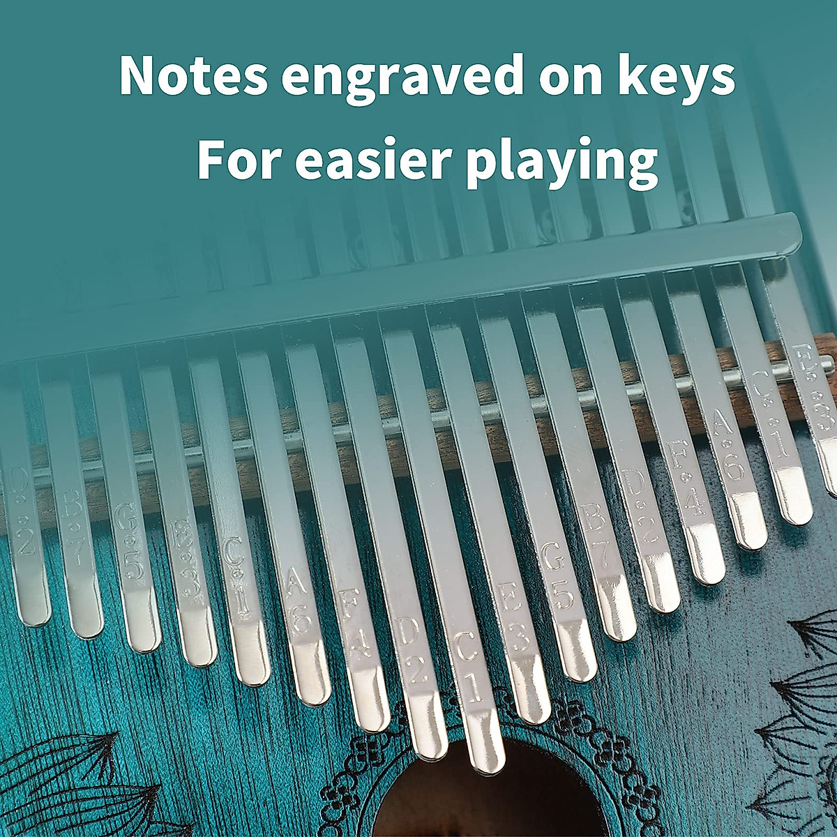 Kalimba Thumb Piano 17 Keys, Portable Mbira Finger Piano Gifts for Kids and Adults Music Instrument Thumb Pianos - 17 Keys Green