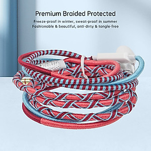 URIZONS Wired in-Ear Headphones Colorful Braided Cable - 3.5mm Jack Built-in Mic, Adjustable Volume, Sweat & Dirt Resistant, Tangle-Free, Compatible with All 3.5mm Devices