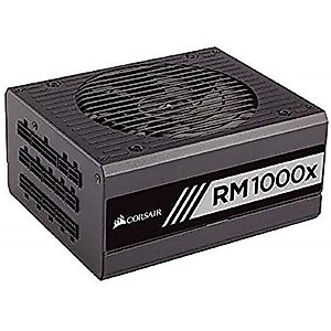 Corsair CP-9020094-UK RM1000x 1000 W 80 Plus Gold Certified Modular 135 mm Thermally Controlled Fan Power Supply Unit - Black