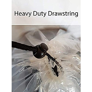 Set of 5 Plastic Storage Bags for Luggage Storage, Pillow Bag, Rug Bag Plastic Drawstring Bags for Suitcase Storage, Attic Storage Bags. Quality Large Plastic Storage Bag (Large)