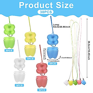 30 Pcs Lost Teeth Saver Necklace Baby Milk Tooth Storage Box Tooth Necklace for Lost Teeth Organizer Baby Teeth Saver Box Tooth Fairy Bag Toddler Teeth Case with Necklace Case
