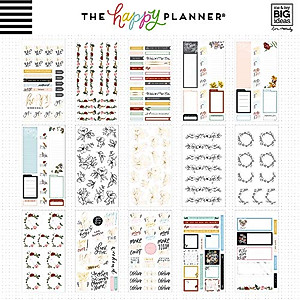 me & my BIG ideas Sticker Value Pack - The Happy Planner Scrapbooking Supplies - Vintage Botanicals Theme - Multi-Color - Great for Projects, Scrapbooks & Albums - 30 Sheets, 457 Stickers Total