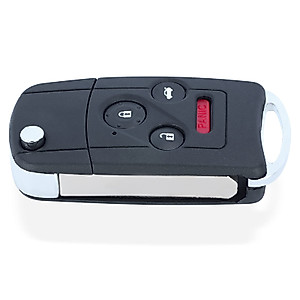 Beefunny Flip Remote Key Shell Case Fob 4B for Honda Accord Civic Pilot with Button Pad (Key Shell)