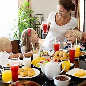 300 Pcs Jumbo Boba Straws Large Smoothie Straws Individually Wrapped Bubble Tea Striped Straws 9.06 Inches Extra Wide Plastic Milkshake Straws Disposable Drinking Straws with Pointed End for Drinks