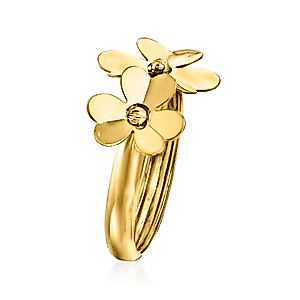 Ross-Simons Italian 14kt Yellow Gold Flower Ring. Size 5