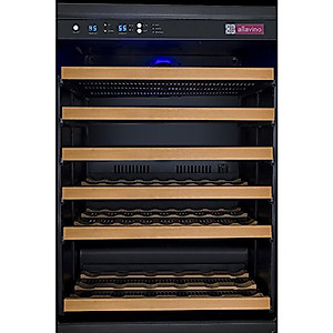 Allavino 24" Wide FlexCount II Tru-Vino 56 Bottle Single Zone Black Right Hinge Wine Refrigerator