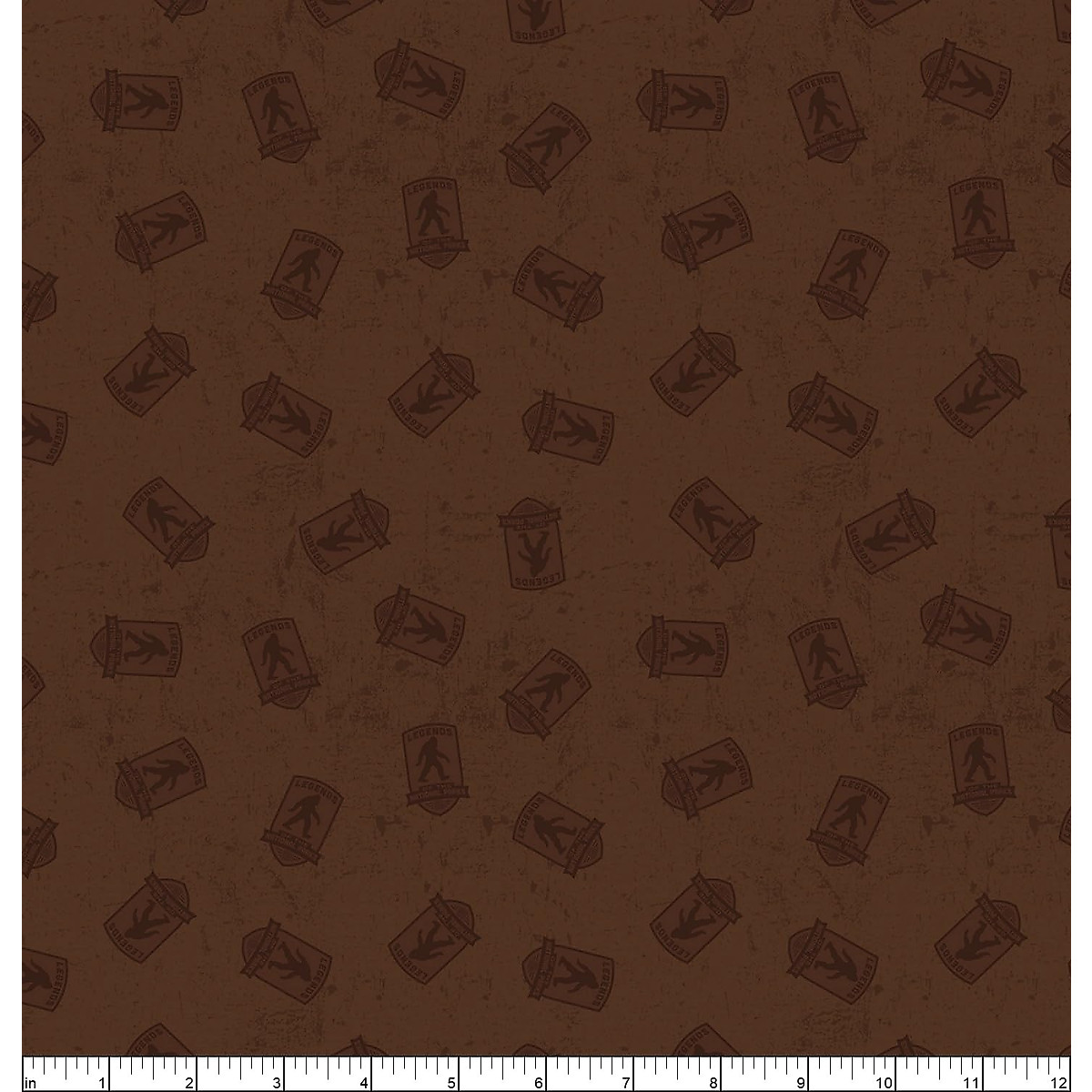 Riley Blake Legends of The National Parks Logo Toss, Fabric by The Yard (Brown)