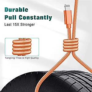 Hi-Mobiler MFi Certified Lightning Cable 2Pack 6FT iPhone Charger Nylon Braided High Speed Data Sync Cord Fast Charging Long Cord Compatible iPhone 13/12/11Pro Max/11Pro/11/XS/Max/XR/X/8/8P/7 More