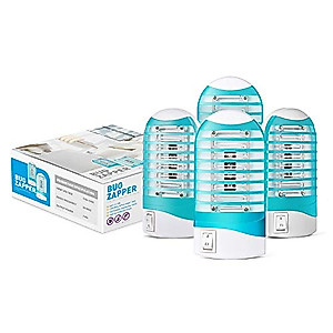 Bug Zapper Plug in Mosquito Killer Trap Zapper, Electric Gnat Fly Trap Zapper for House Indoor Bug Killer Light Eliminates Flying Pests for Home 4 Pack