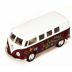 1962 Volkswagen Classic Bus with Decals 1:32 Scale Die Cast Model Toy Van SetOf4