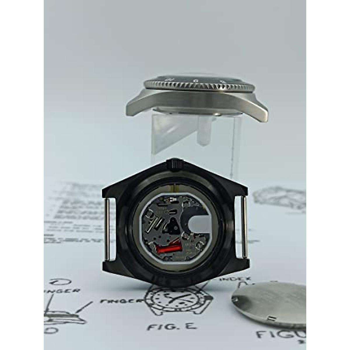 QM Men's Dive Watch US Special Forces UDT Military300M Outdoor Classical Vintage Super Light C3 Army SM8019 (SM8019ANOLOGO)