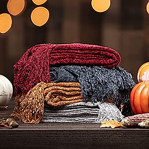 Chanasya Chenille Velvety Texture Decorative Throw Blanket with Tassels Super Soft Cozy Classy Elegant with Subtle Shimmer for Chair Couch Bed Living Bed Room Ivory Throw Blanket (50x65 Inches) Cream