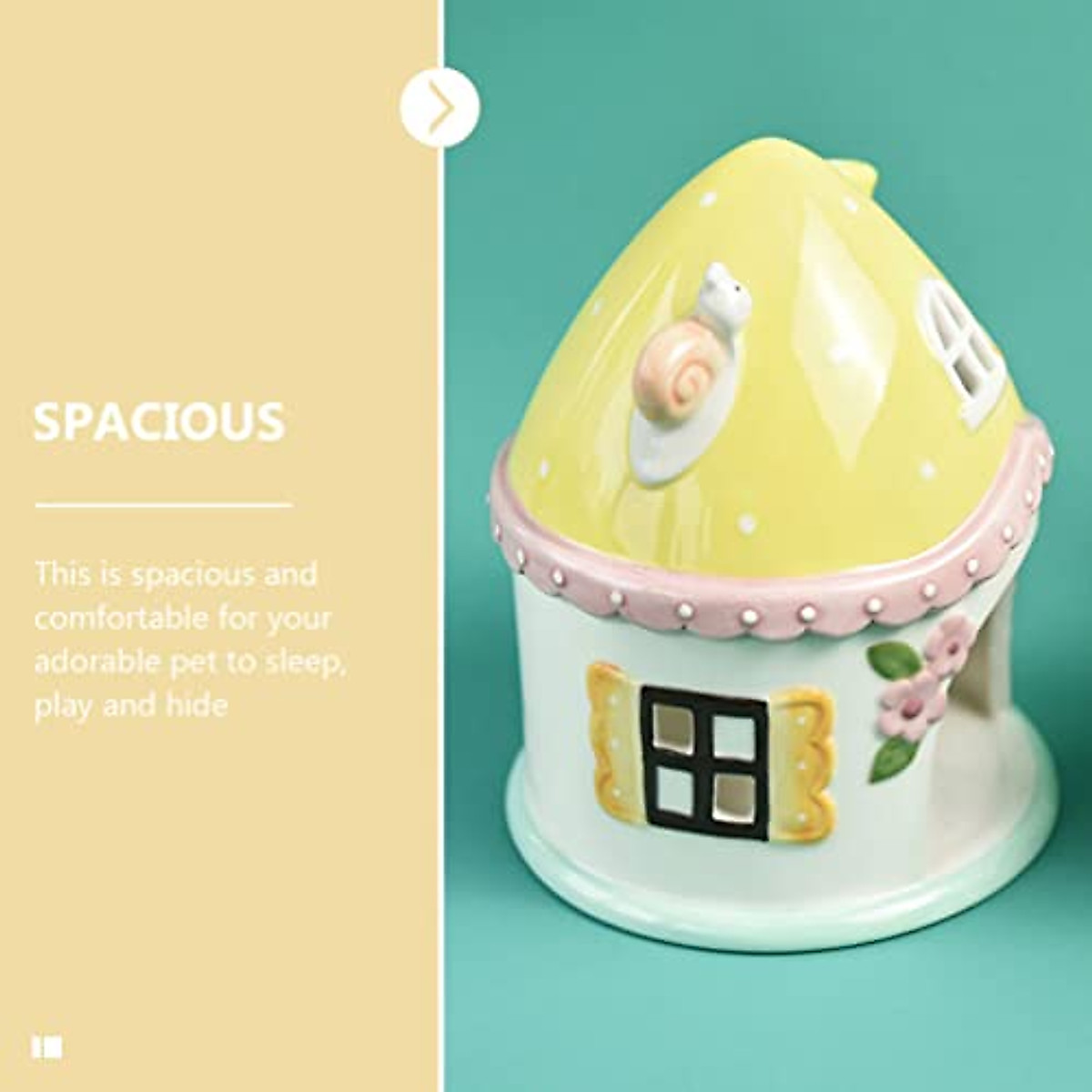 Didiseaon Bunny Decor Summer Decor Cool Hamster House Hideout Ceramics Mushroom Shape Cute Small Animal Pet Squirrel Hedgehog Chinchilla Hamster Cage Accessories Bunny Decor Summer Decor