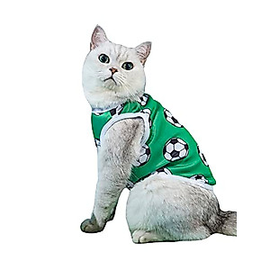 QWINEE World Cup Football Jersey Pet Tank Flag Uniforms Dog Vest Breathable Cat Tee Shirt for Small Medium Large Dog Puppy Kitten Green XS