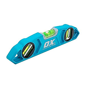 OX TOOLS Pro Torpedo Level Magnetic | 9" / 230mm | Pro Mag Level | 9 inch Magentic Level | Level with Magnet | Pipe Level |OX-P027625