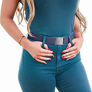 ONE-BELT No Show Invisible Elastic Belts for Women & Men 1.5" adjustable Non Slip Fits waist upto 50 Inch. Designed in USA.