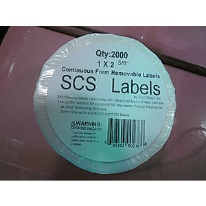 Thermal Label Printer Roll - 2000 (1" X 2 5/8") Removable Amazon FBA Labels - Compatible with Neatoscan and Zebra Printers