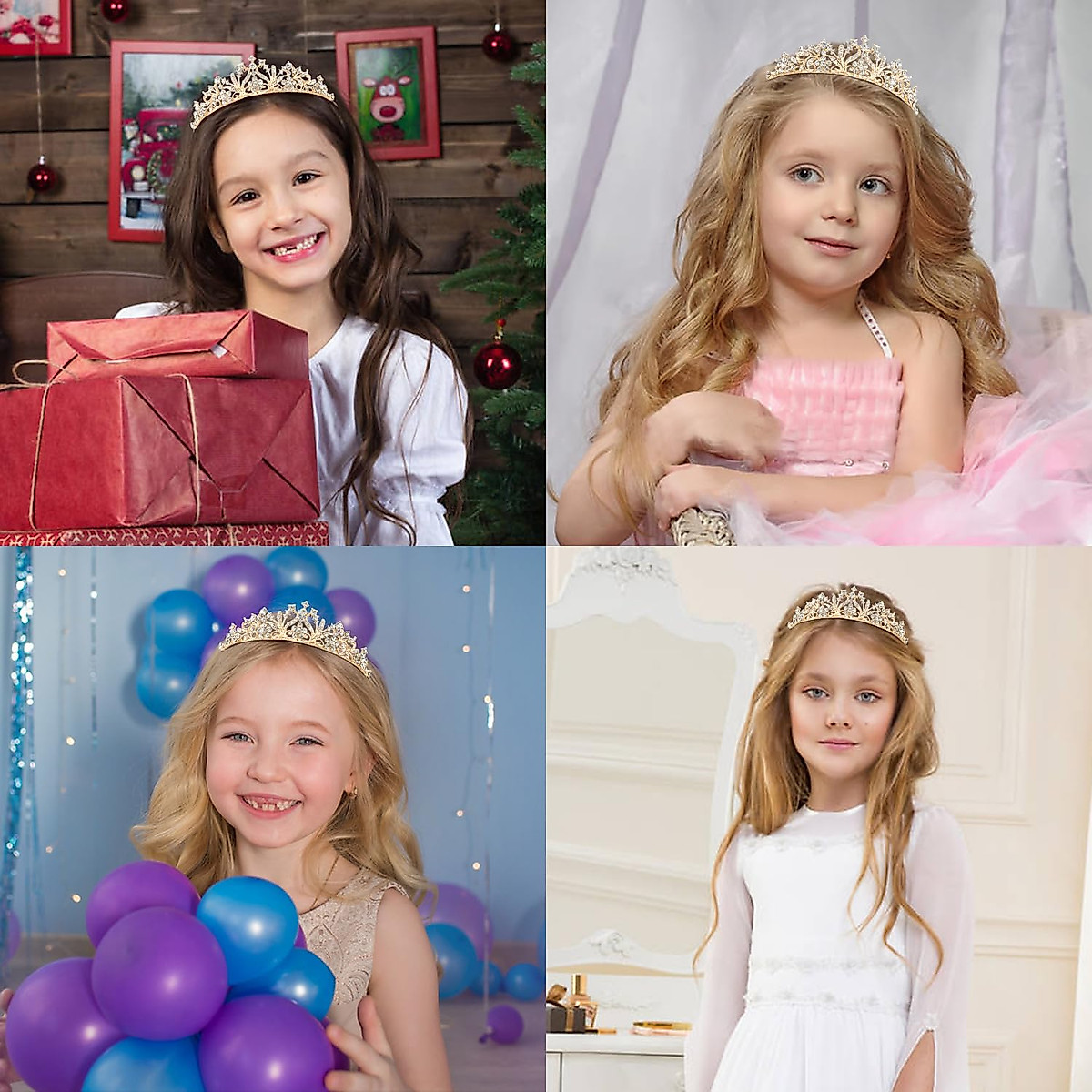 Aprince Crowns for Women Crystal Tiara Crown Princess Crowns Headband Tiaras for Women Girls Crown Wedding Tiara Headband Princess Crown Hair Accessories for Prom Birthday Costume Party