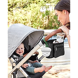Skip Hop Universal Stroller Organizer, Grab & Go, Black Grey Stripes