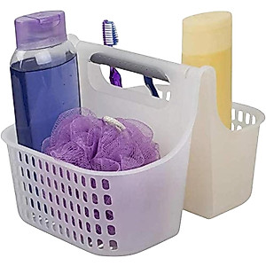 2-Compartment Soft Grip Plastic Shower Caddy Organizer With Handle, Shower Caddy Dorm, Bathroom Caddy For Shower Basket, Small Shower Caddy Portable Shower Caddy/Dorm Shower Caddy Plastic, Bath Caddy