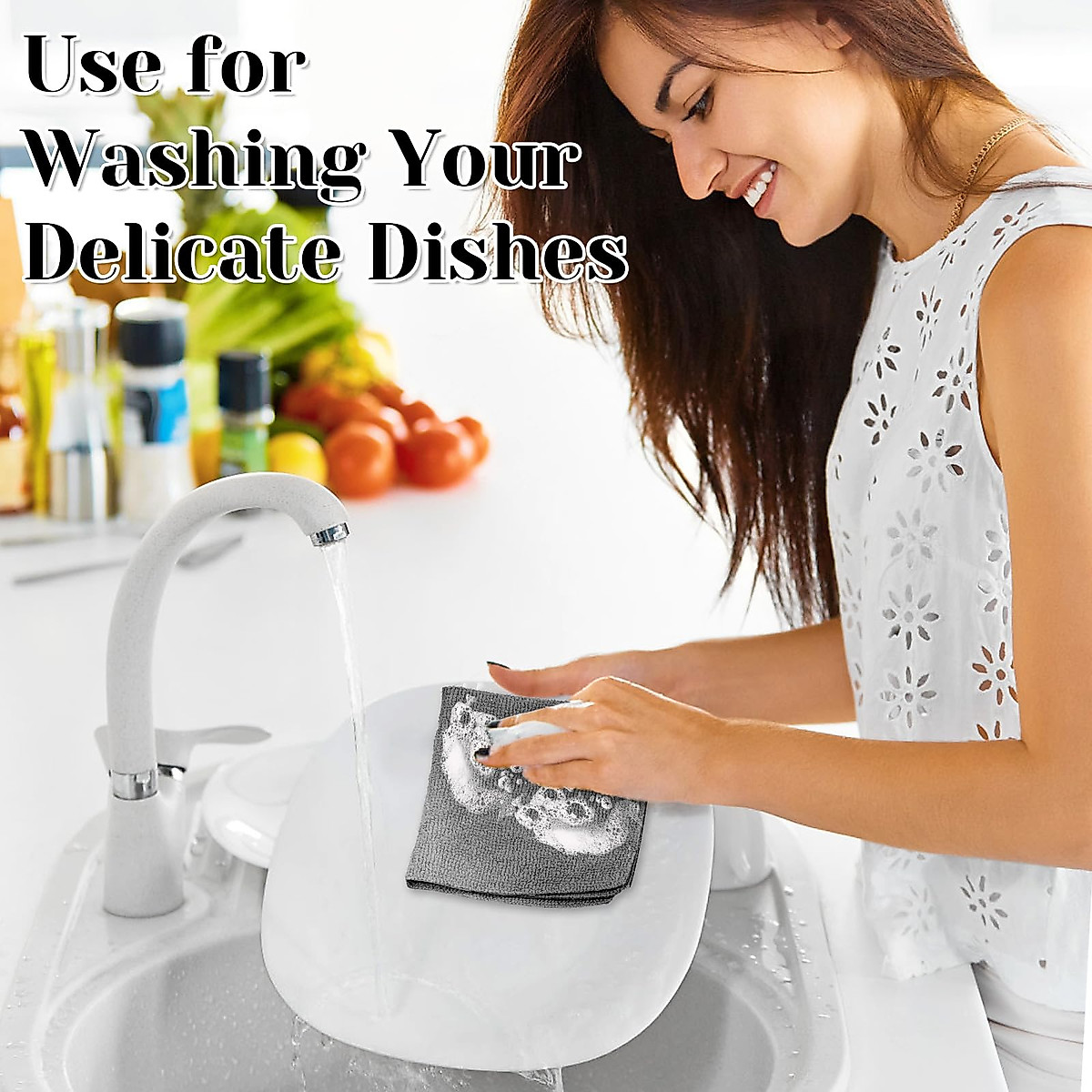 LifeisLuck 45 Pack Microfiber Cleaning Cloth Roll, 10" x 10" Tear Away Reusable Towels Washable Rags Super Absorbent Microfiber Towels for Car Drying Dishes Kitchen Cleaning