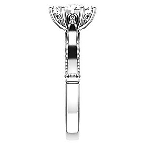 Mois 2 CT Oval Colorless Moissanite Engagement Ring for Women/Her, Wedding Bridal Ring Set, Eternity Sterling Silver Solid Gold Diamond Solitaire 4-Prong Sets for Her (5)