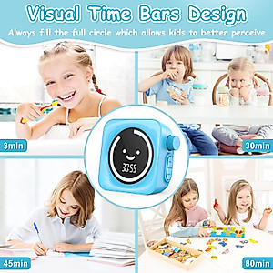 Sonneten Visual Timer for Kids, 99 Minute Digital Cute Kids Visual Timer Classroom Timer for Homeschool Supplies Study Teaching Time Management Tool Countdown Timer