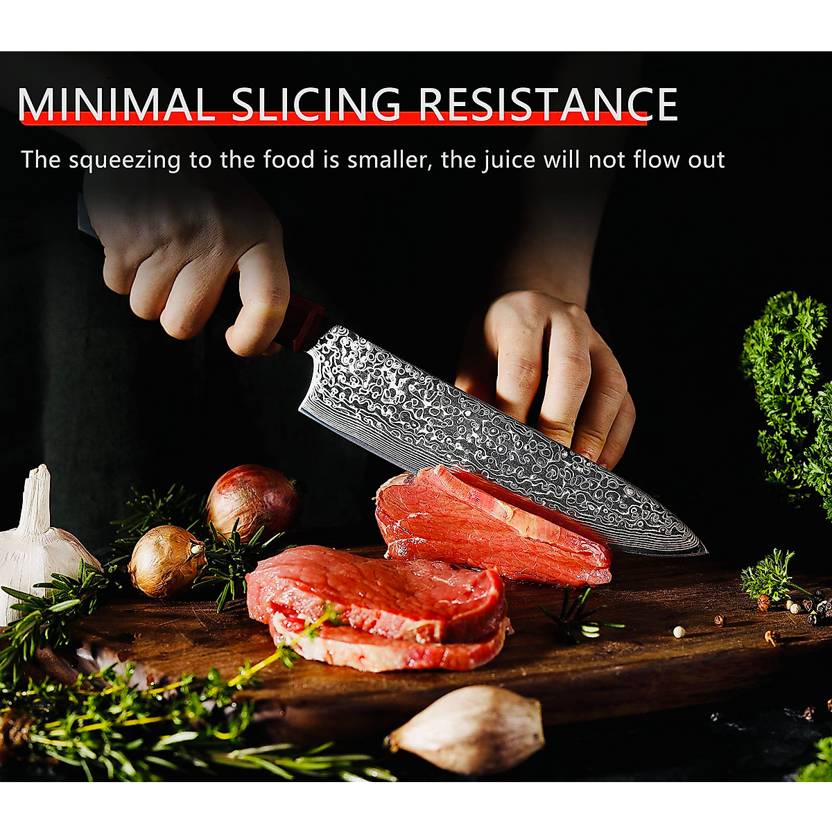 Japanese Chef Knife 8 Inch Damascus Chefs Knife Japanese Kitchen Knives Professional Gyuto Cooking Knives High Carbon Stainless Steel Cutting Vegetable Meat Cleaver with Gift Box