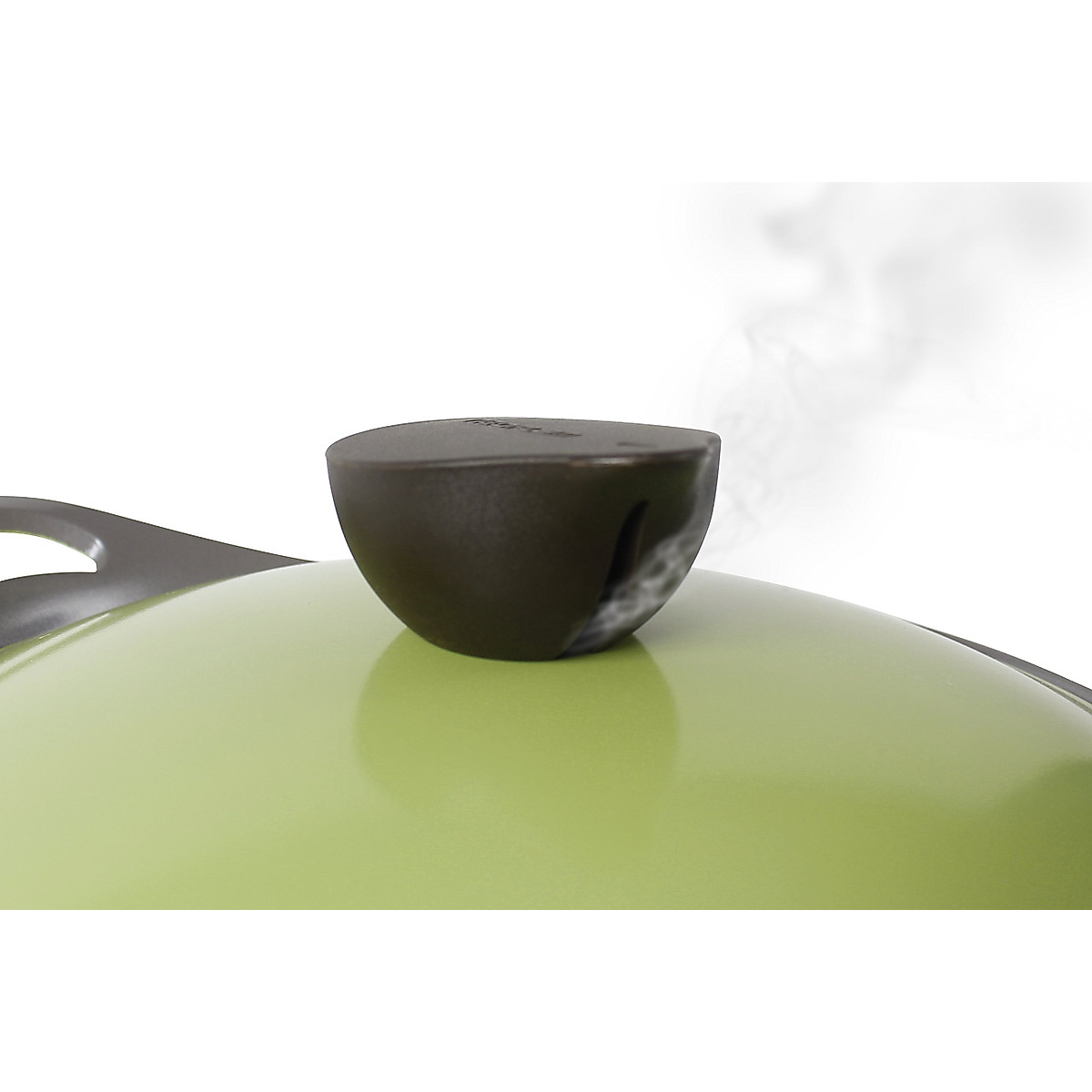 Neoflam Eela low stockpot olive green, 2.5 qt