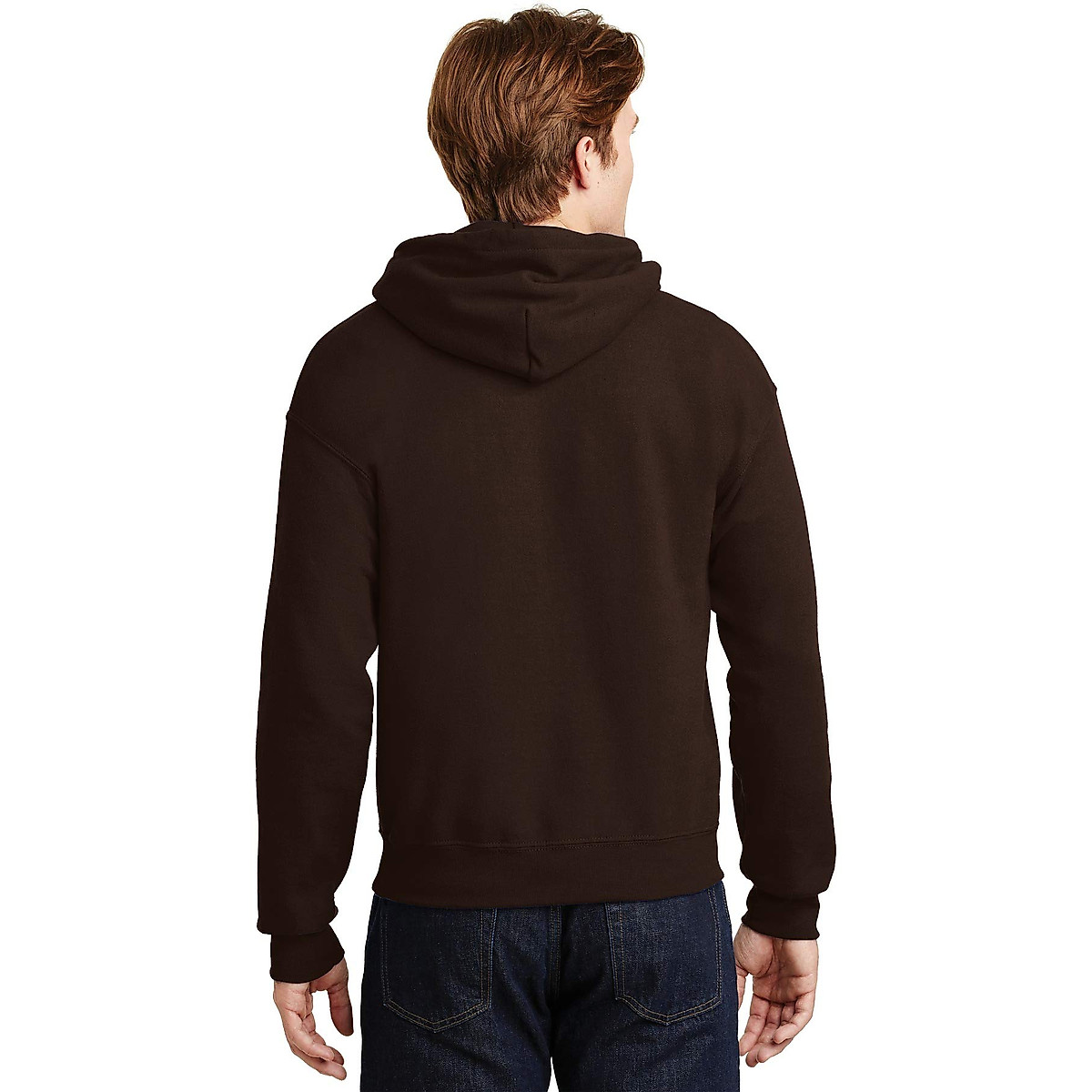 Gildan Men's Fleece Hooded -Sweatshirt, Style G18500 L DARK CHOCOLATE