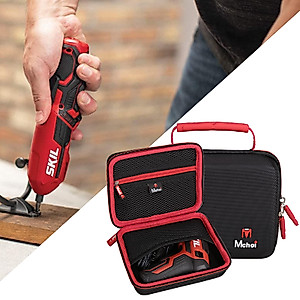 Mchoi Case Compatible with SKIL Rechargeable 4V Cordless Screwdriver - SD561801, with Mesh Pocket Fits for Bit, Bit Holder & USB Charging Cable, Power Screwdriver Shockproof Carrying Case, Case Only
