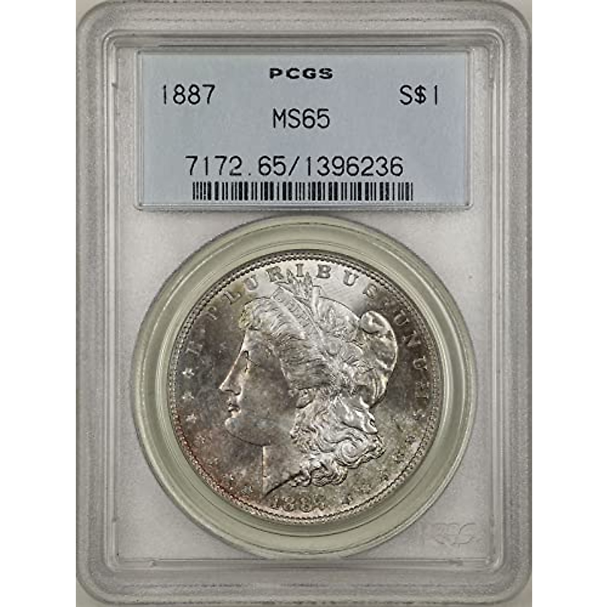 1887-P MS65 Morgan Silver Dollar Graded by PCGS