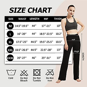 FELEMO Womens Tummy Control Athletic Yoga Pants for Women Plus Size Loose Fit Elastic High Waist Yoga Sweatpants Non See-Through Butt Lifting Pants Workout Pants Comfy Lounge Pants, Black XL