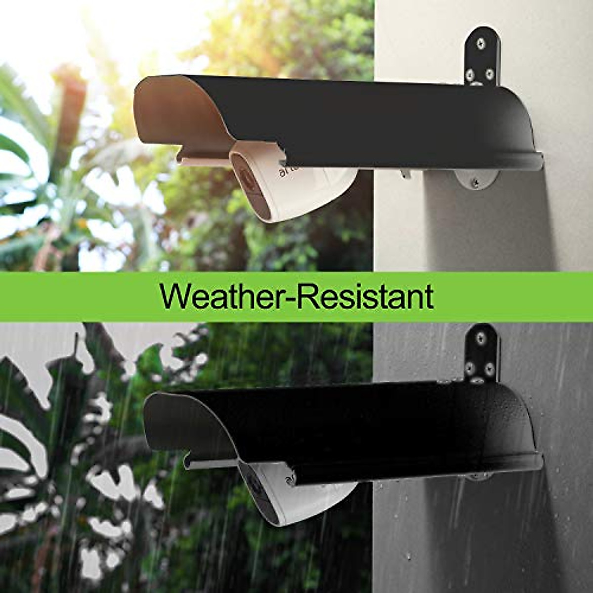 Uogw Sun Rain Shade Cover Compatible with Blink XT, XT2,All-New Blink Outdoor,Arlo, Arlo Pro, Arlo Pro 2, Arlo Ultra, Protective Roof for Outdoor Security Cameras, Aluminum Alloy Material - Black