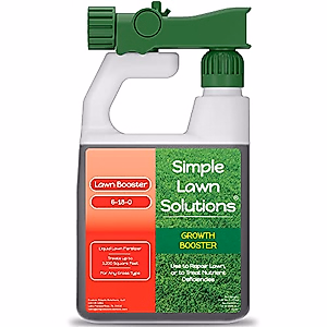 Extreme Grass Growth Lawn Booster- Liquid Spray Concentrated Starter Fertilizer with Humic Acid- Any Grass Type- Simple Lawn Solutions (32 oz. w/Sprayer)