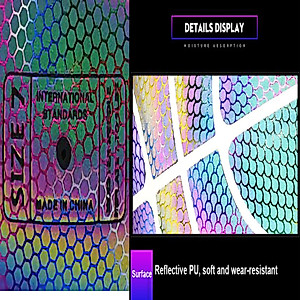 Anvirtue Holographic Reflective Basketball Ball Wear-Resistant Luminous Night Light Ball Basketball Glowing Basketball Ball with Bag Pin