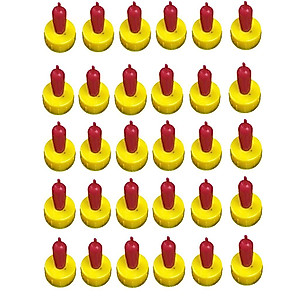 Jili Online Pack of 30 Durable Dog Cat Pet Drink Bottle Nipple Teat Lamb Kid Orphan Soft Ewe Goat Nipple Length 0.67 inch