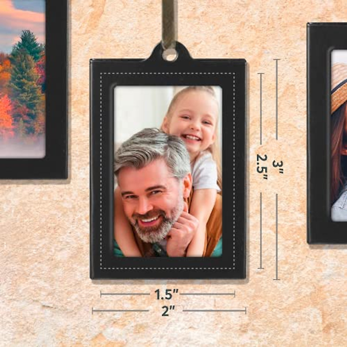 Maypes Family Picture Frame Set of 8, Best Gift & Boho Wall Decor, Family Tree, Hanging Picture Frames Ornaments 2x3 (4 Vertical & 4 Horizontal)