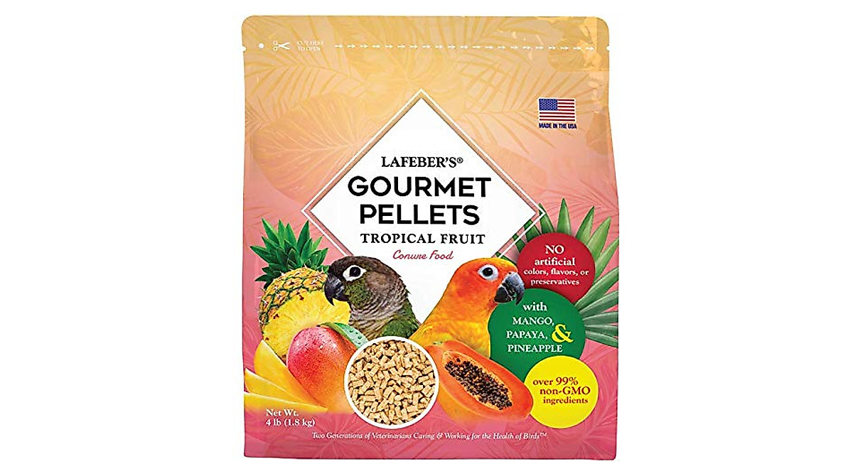LAFEBER'S Tropical Fruit Pellets for Conures - 4 lb