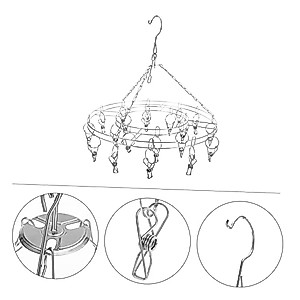 CAXUSD Clothespin Portable Clothes Rack Shirt Hangers Outdoor Clothes Drying Rack Folding Sock Hanger Underwear Hanger Clothes Drying Clip Household Folder Hangers for Pants