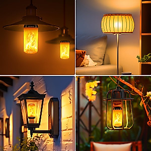 2024 Newest Gen2 Flame Light Bulbs, Most Realistic Flickering Light bulbs, E26 Halloween Light Bulbs, Halloween Lights Outdoor & Indoor, LED Outdoor Light Bulbs for Halloween Decorations, Home Decor