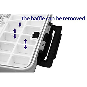 Waterproof Portable Tackle Box Organizer for Vest Small Case Mini Utility Lures Box Kayak fishing Containers For BASS Lures Jewelry Bead for Vest (Gray, MEDIUM)