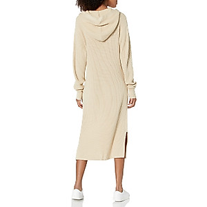 The Drop Women's Claudia Cuddle Hoodie Midi Dress, Crème Brulee, M