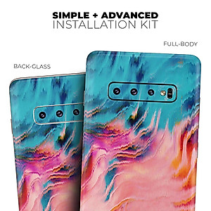 DesignSkinz Liquid Abstract Paint Remix V84 Protective Vinyl Decal Wrap Skin Cover Compatible with The Samsung Galaxy S20 (Screen Trim & Back Glass Skin)