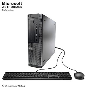 DELL OptiPlex 790 Desktop Computer Package - Quad Core i5 3.1-GHz, 4GB RAM, 250GB HDD, DVD, 22 Inch LCD, Keyboard, Mouse, WiFi, Bluetooth, Windows 10 (Renewed)